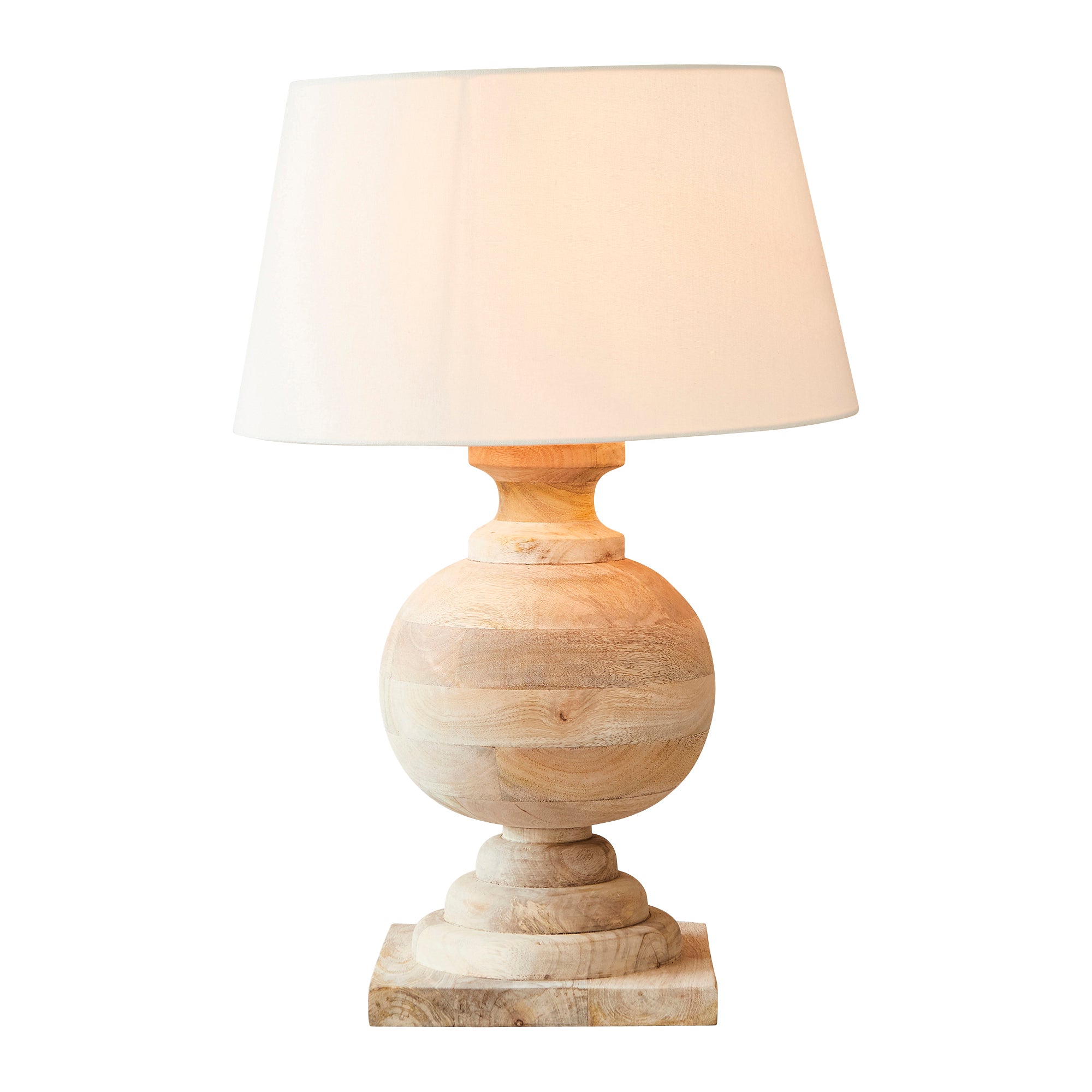 COACH NATURAL TIMBER LAMP WITH IVORY LINEN SHADE – High Country Home