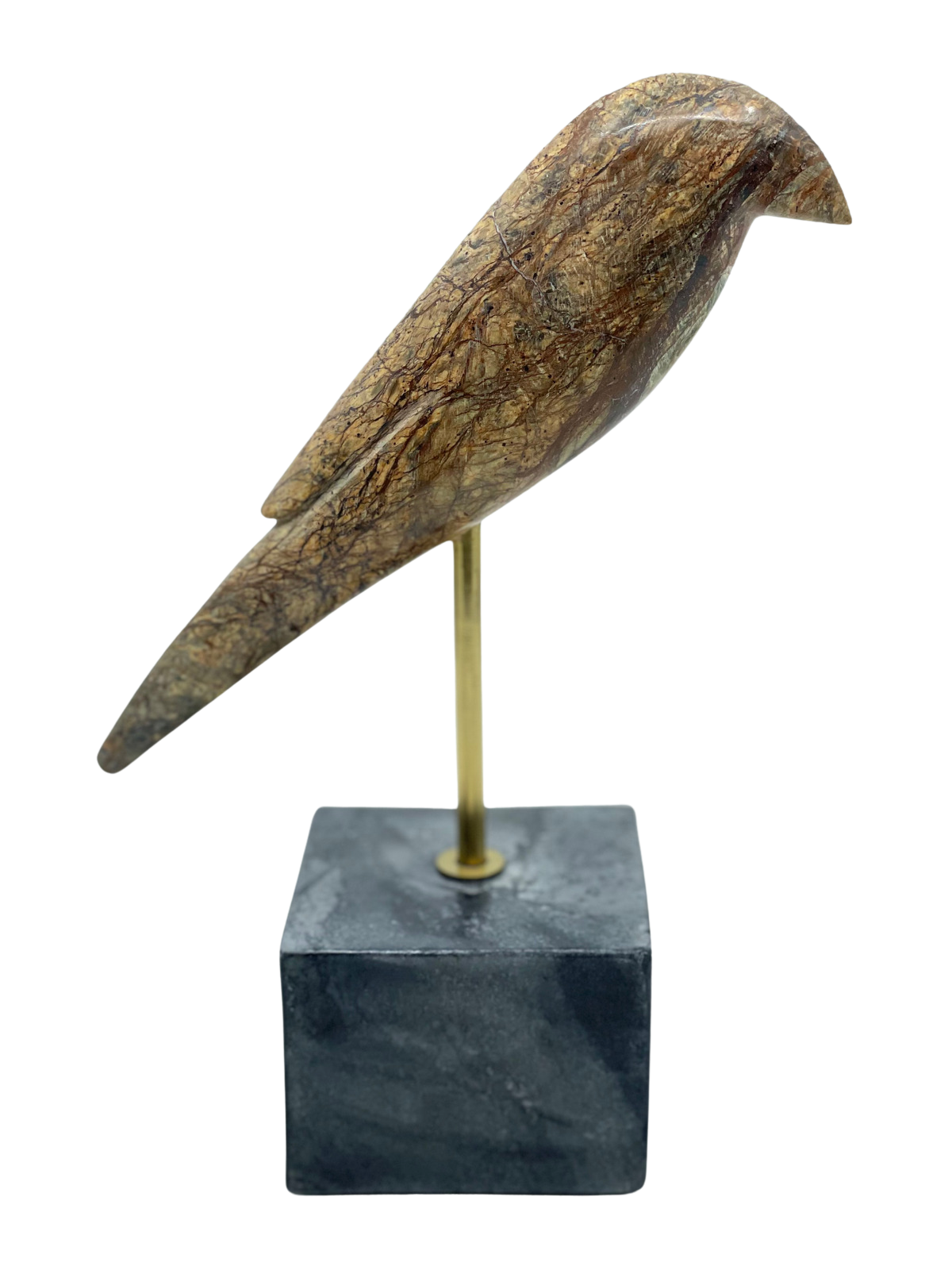 NATURAL FOSSIL STONE BIRD SCULPTURE – High Country Home